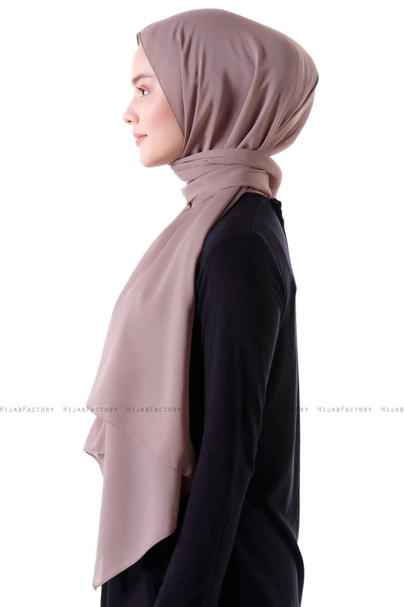 Hijab Chiffong Hadise - Taupe Chiffon Sjal Halsduk