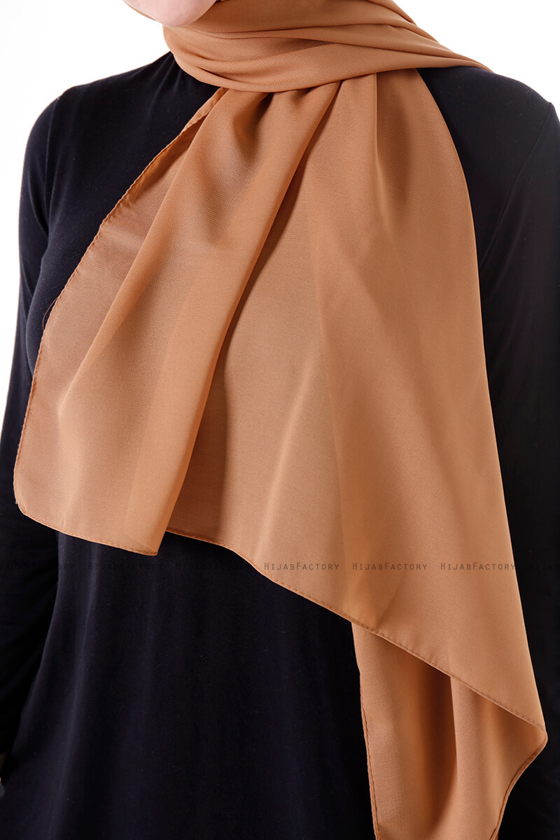 Hijab Chiffong Hadise - Senapsgul Chiffon Sjal Halsduk