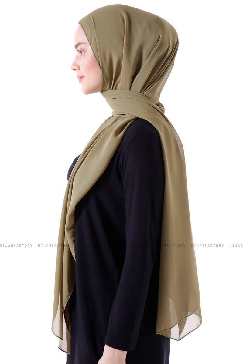 Hijab Chiffong Hadise - Khaki Chiffon Sjal Halsduk