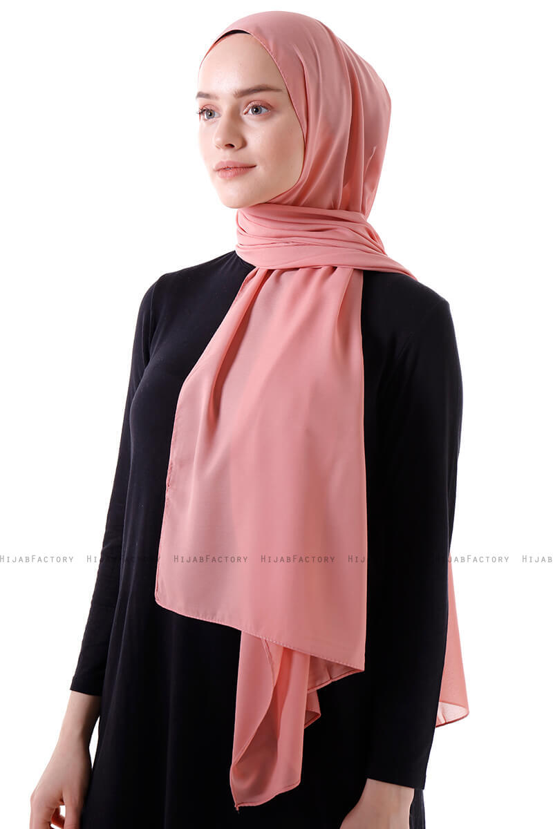 Hijab Chiffong Hadise - Terracotta Chiffon Sjal Halsduk
